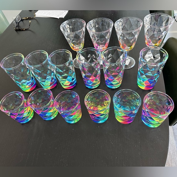 Dining | Rainbow Tinted Acrylic Drink Ware | Poshmark